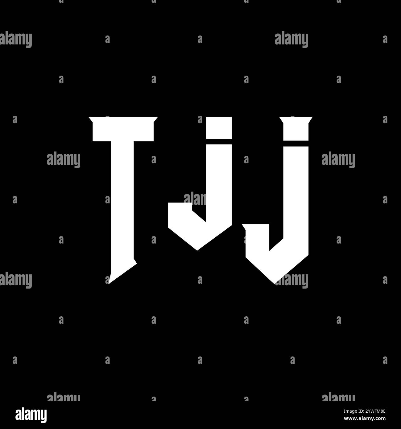 TJJ letter logo design for technology company. TJJ logo design black ...