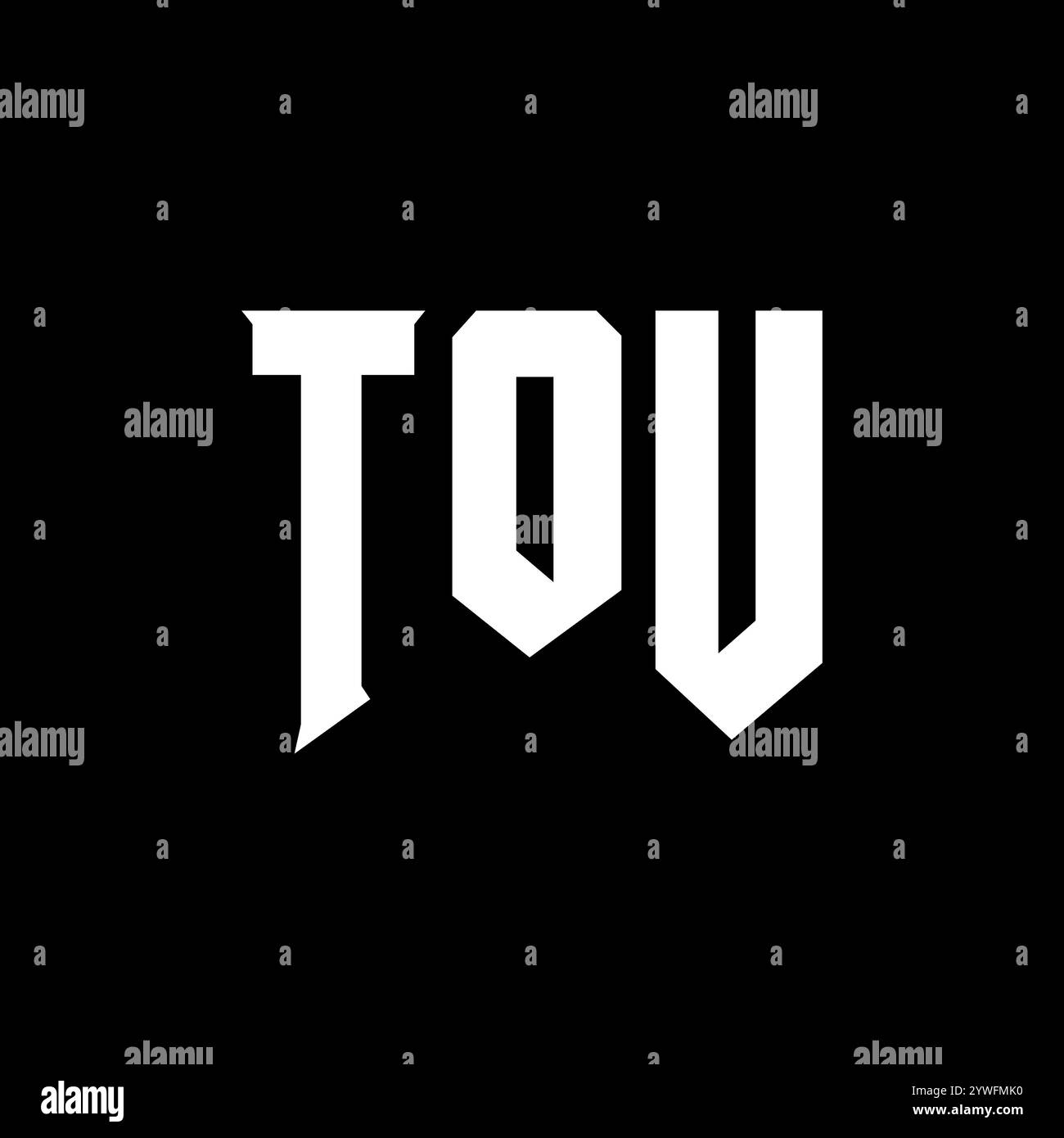 TOU letter logo design for technology company. TOU logo design black ...