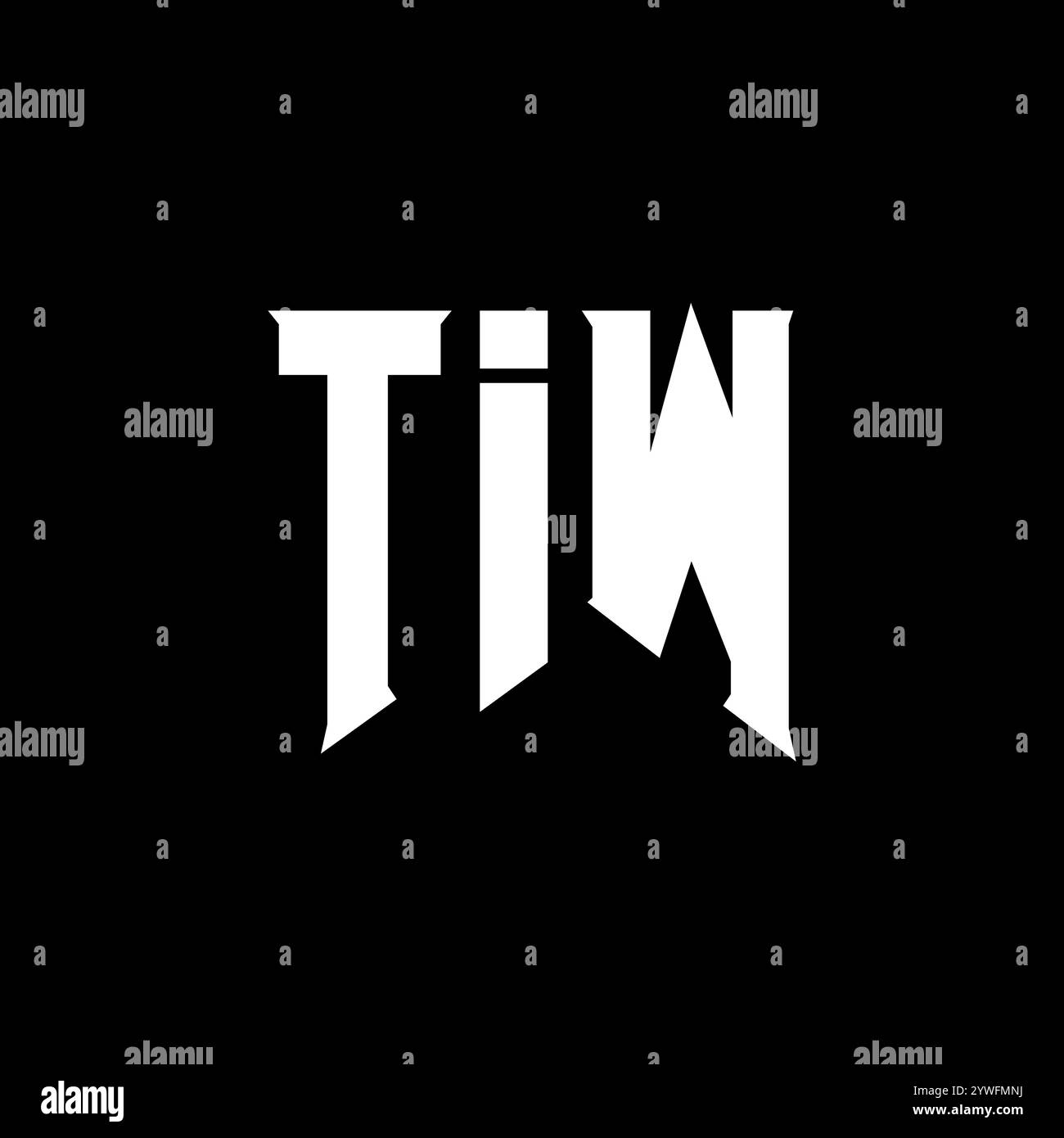 TIW letter logo design for technology company. TIW logo design black and white color combination ...