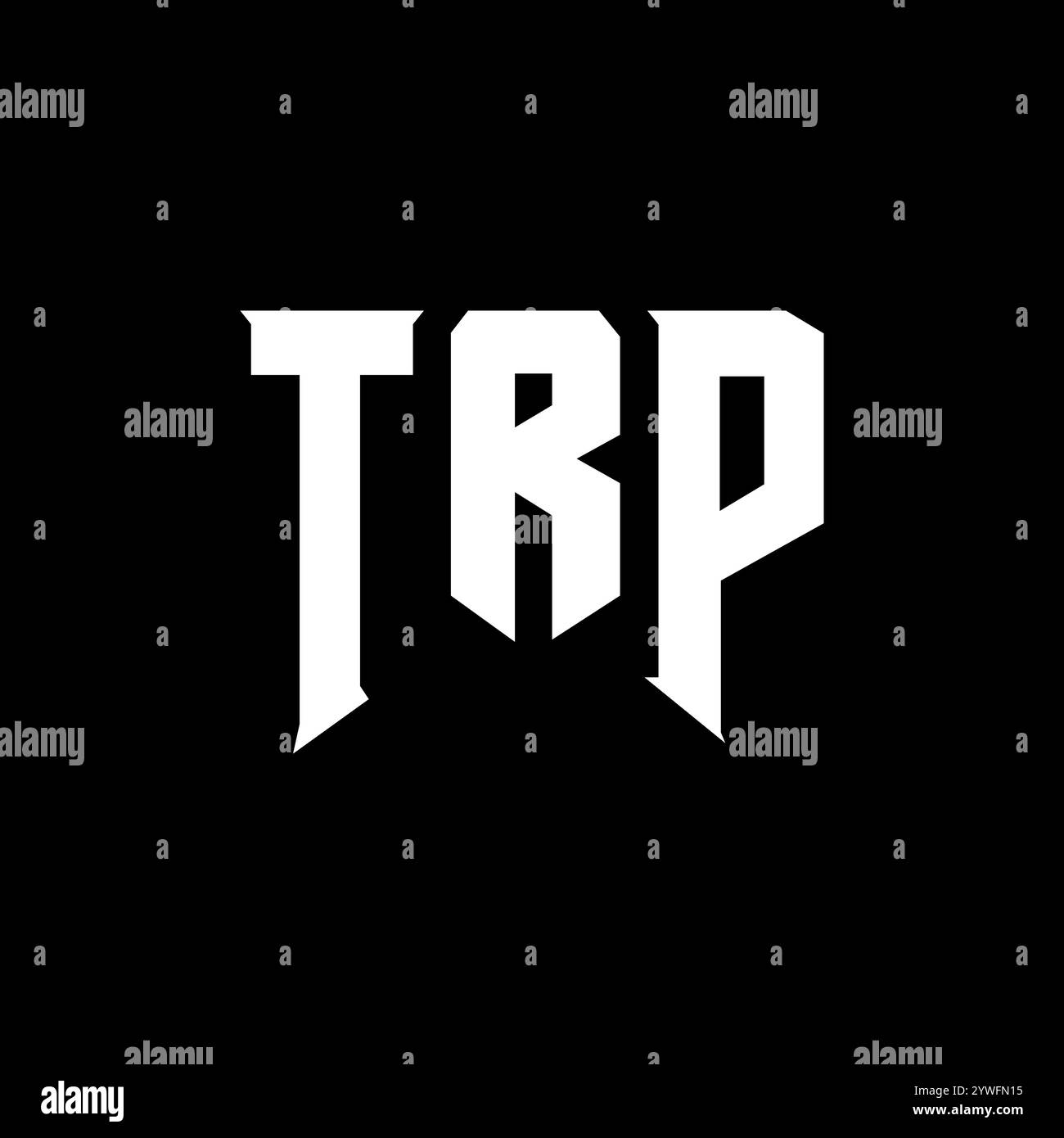 TRP letter logo design for technology company. TRP logo design black and white color combination ...
