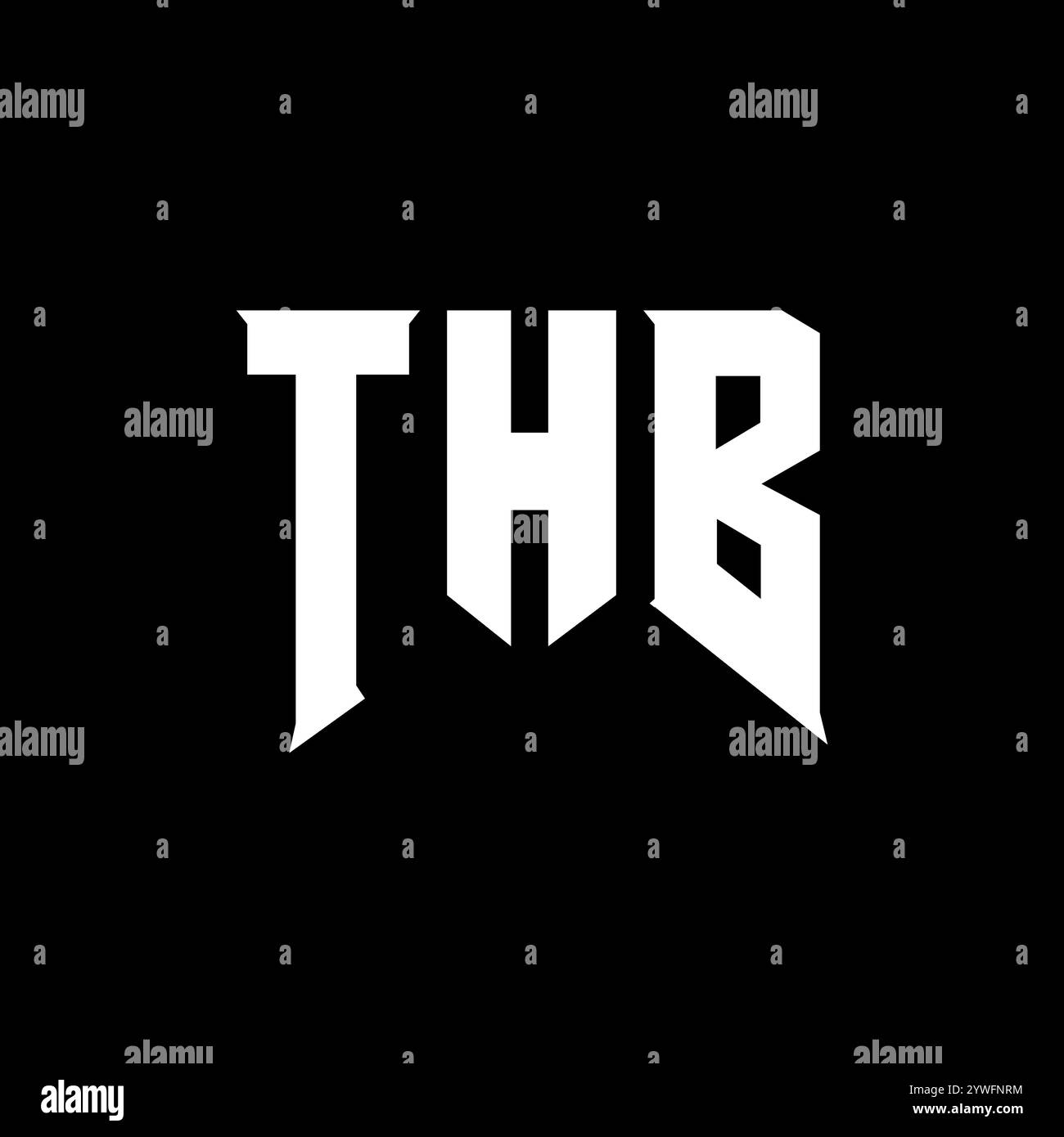 THB letter logo design for technology company. THB logo design black ...