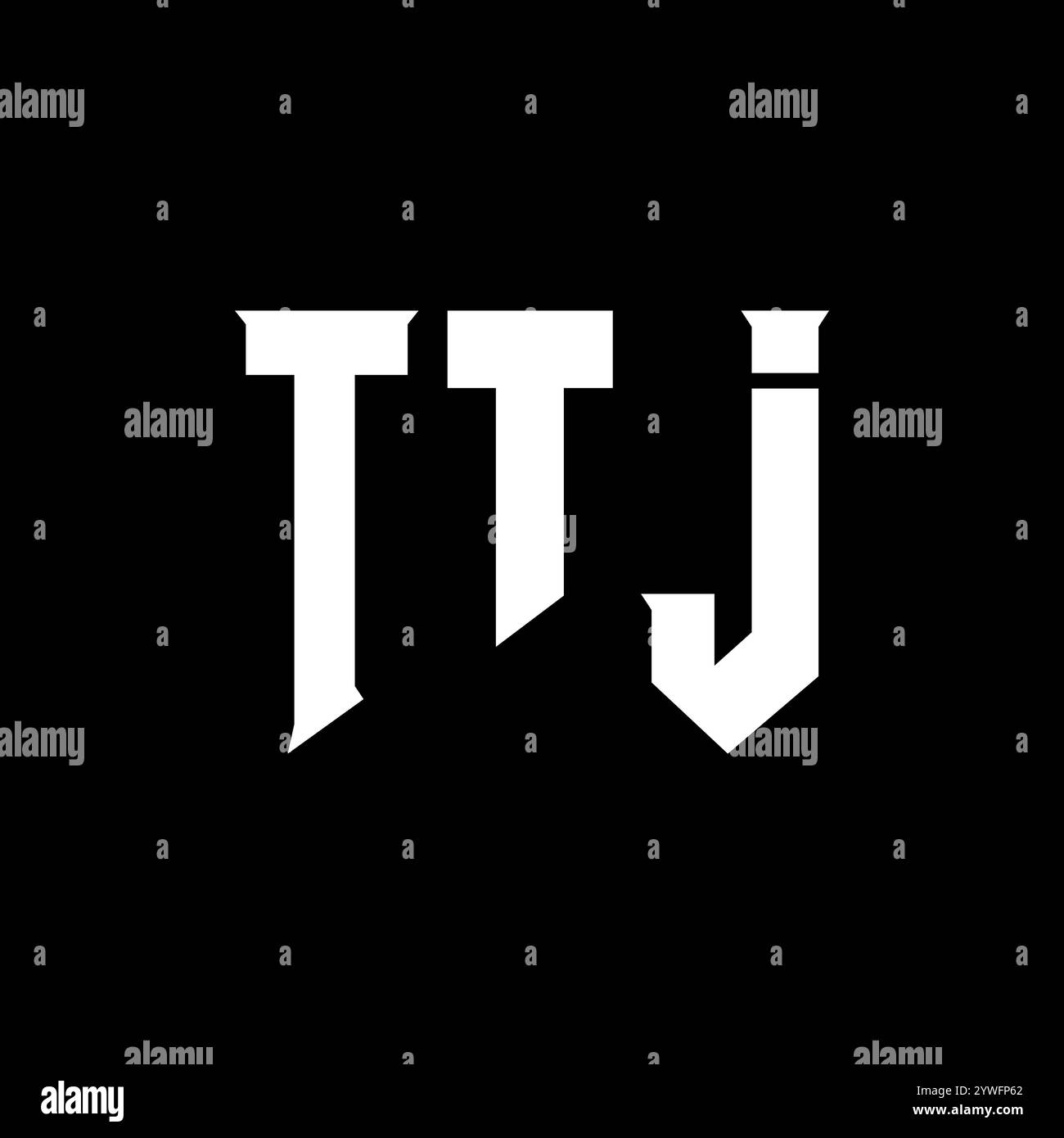 TTJ letter logo design for technology company. TTJ logo design black ...
