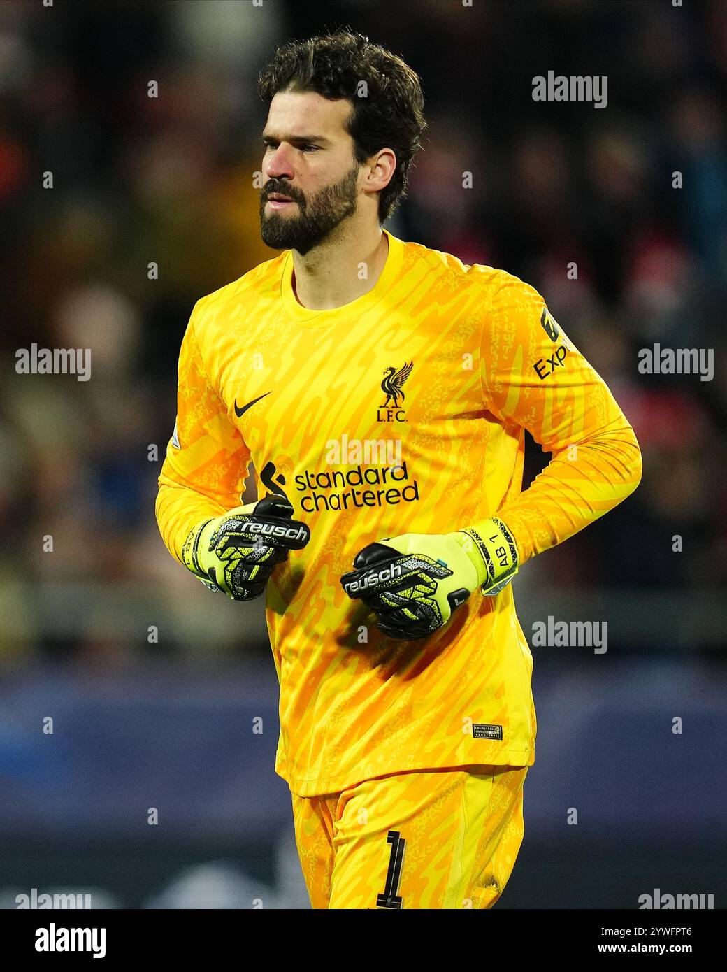 Girona, Spain. 11th Dec, 2024. Alisson Becker of Liverpool FC during ...