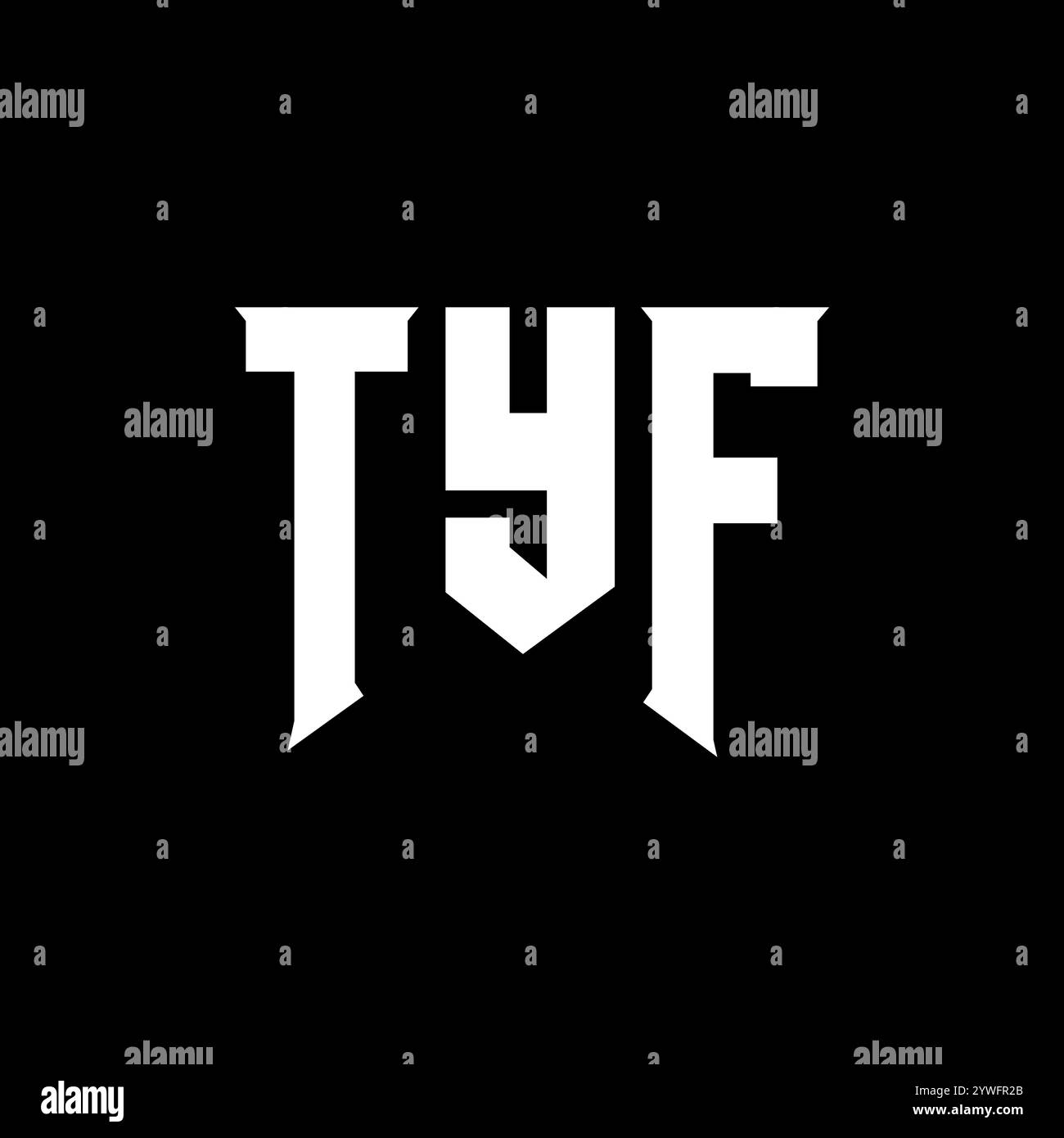 TYF letter logo design for technology company. TYF logo design black ...