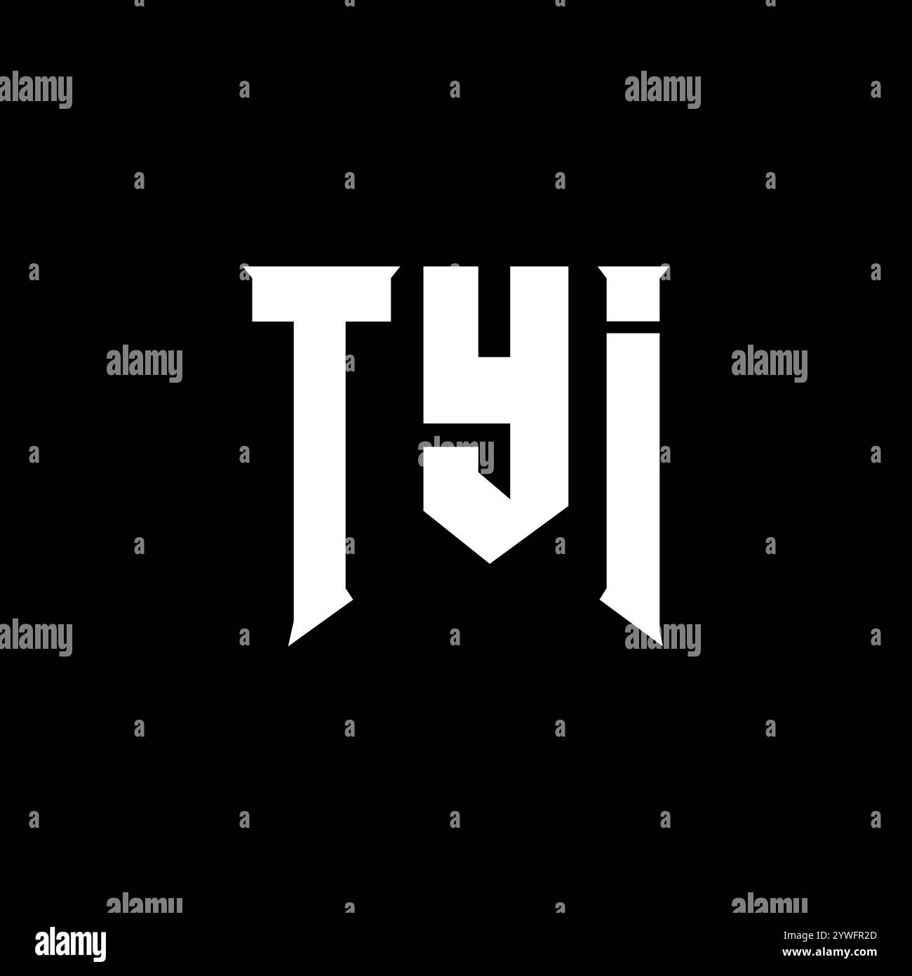 TYI letter logo design for technology company. TYI logo design black ...