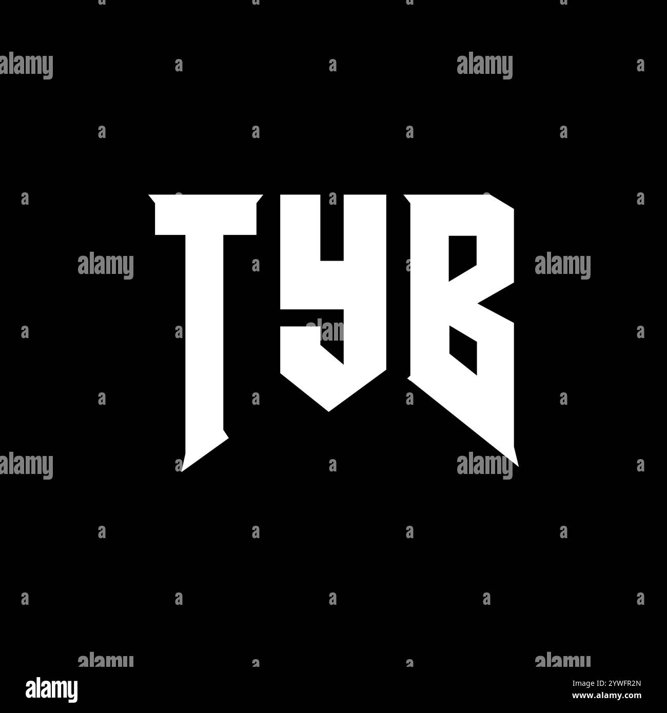 TYB letter logo design for technology company. TYB logo design black ...