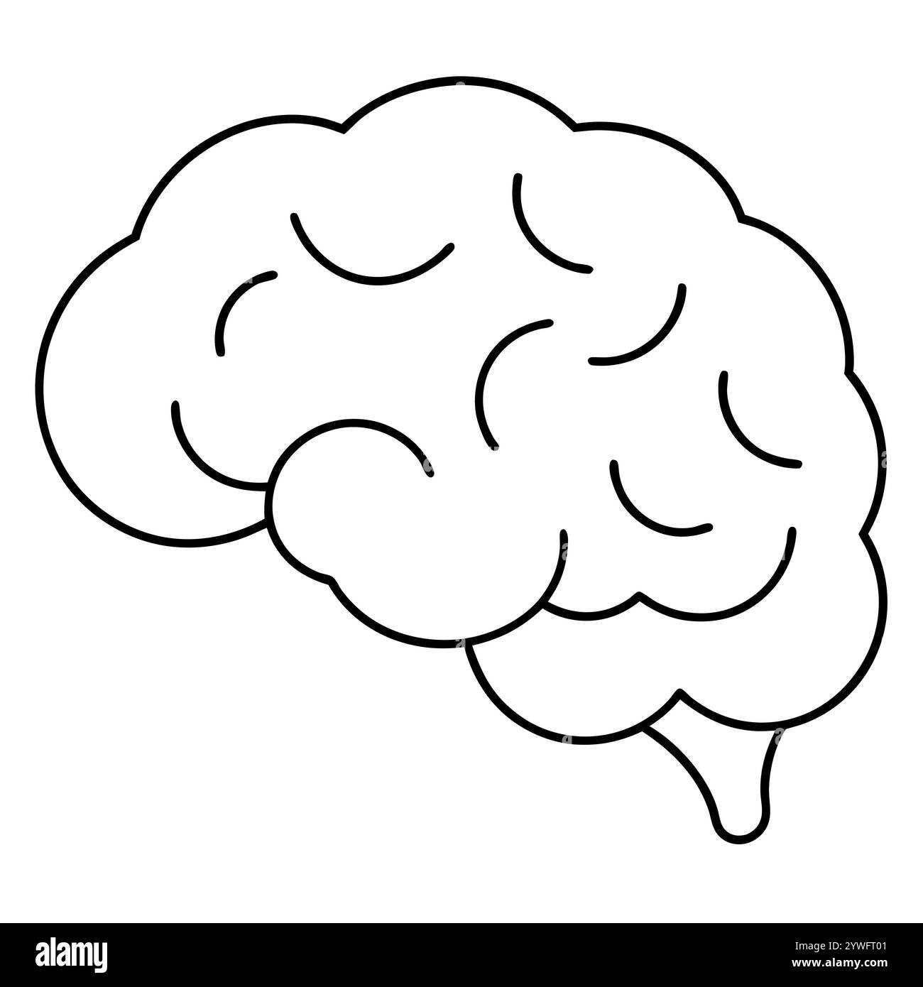 Continuous one line drawing of human brain line art vector illustration ...
