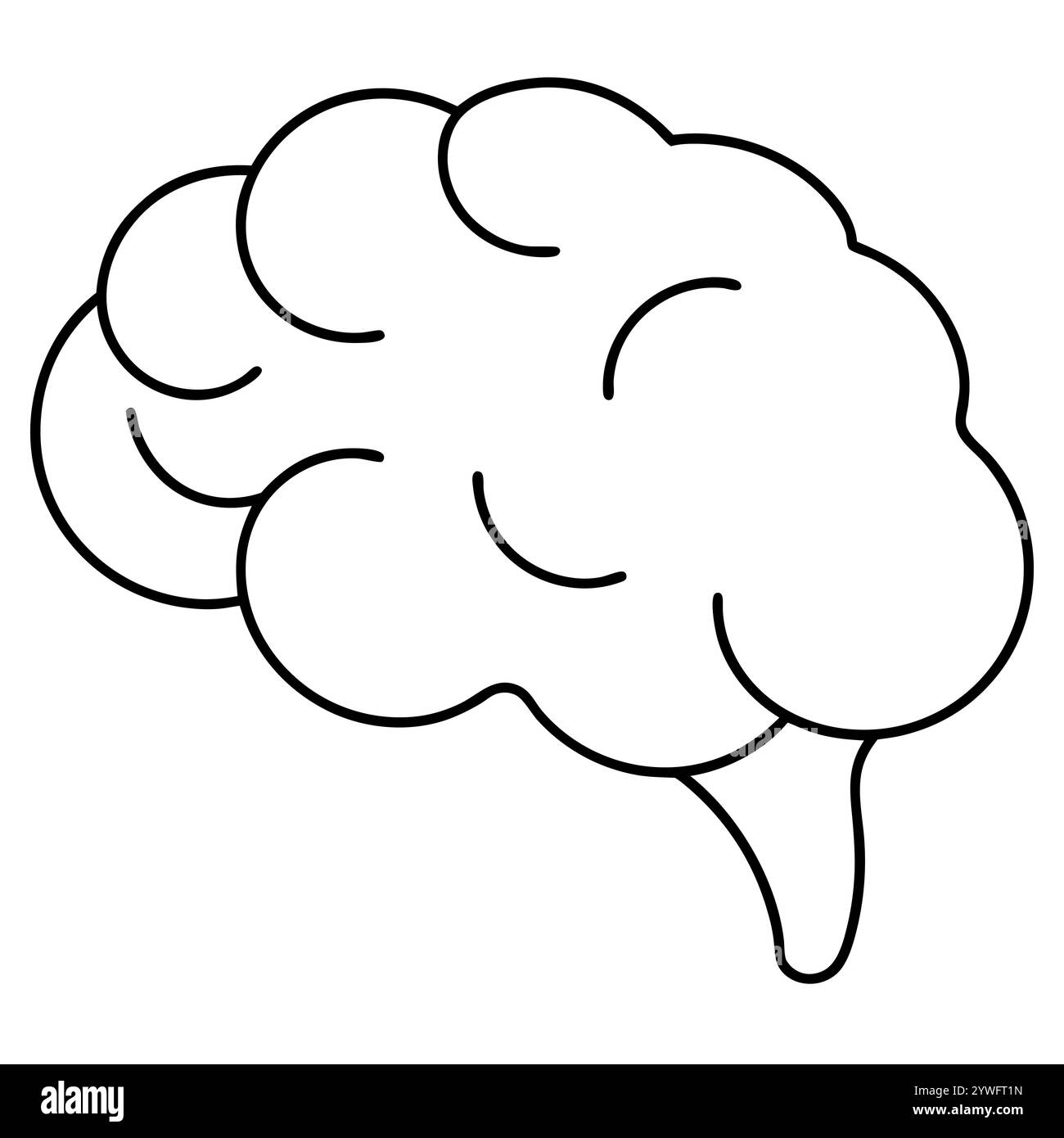 Continuous one line drawing of human brain line art vector illustration ...