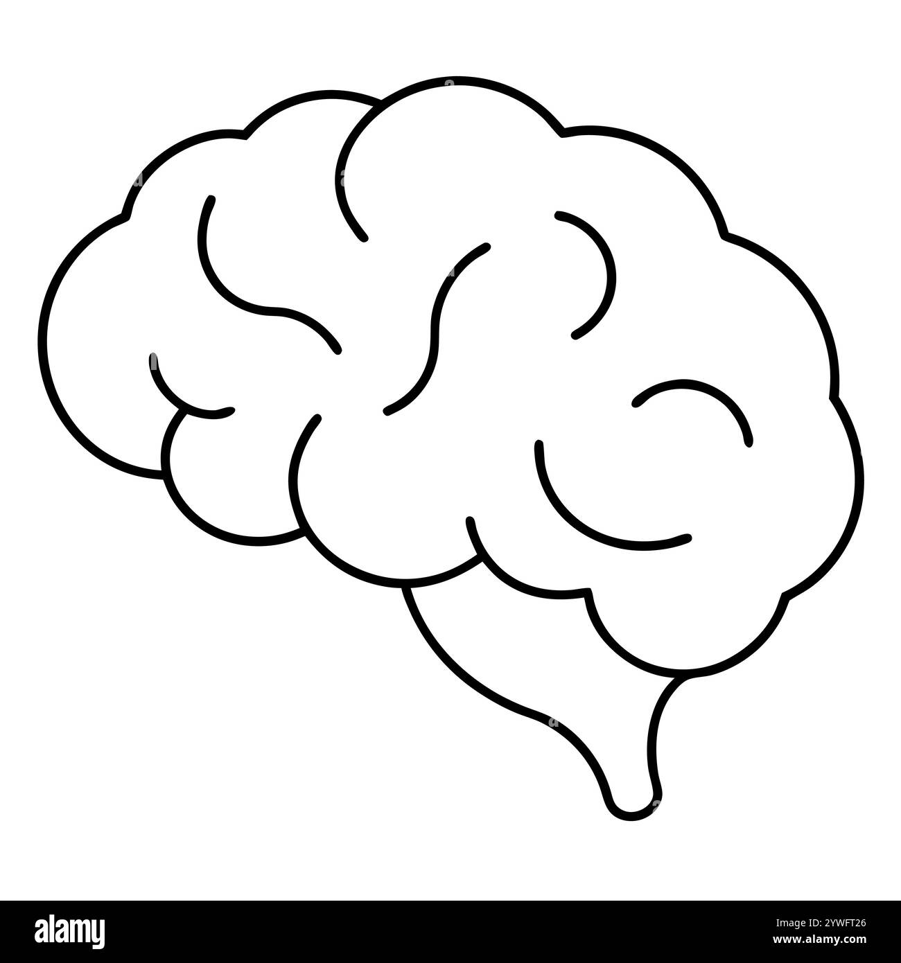 Continuous one line drawing of human brain line art vector illustration ...
