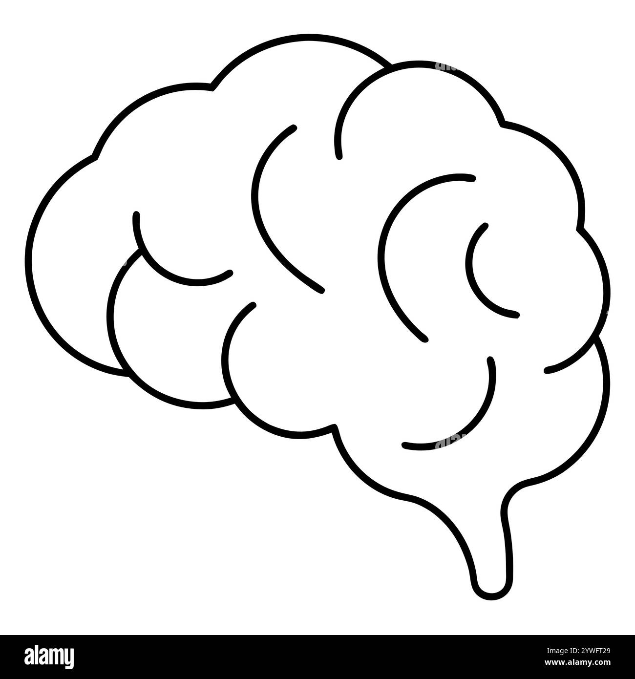 Continuous one line drawing of human brain line art vector illustration ...