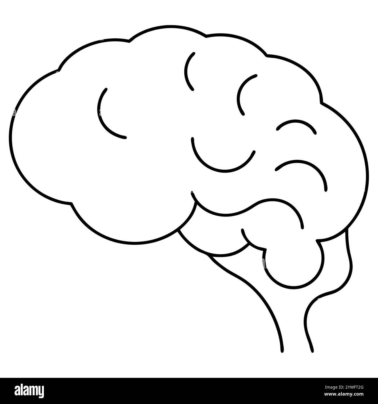 Continuous one line drawing of human brain line art vector illustration ...