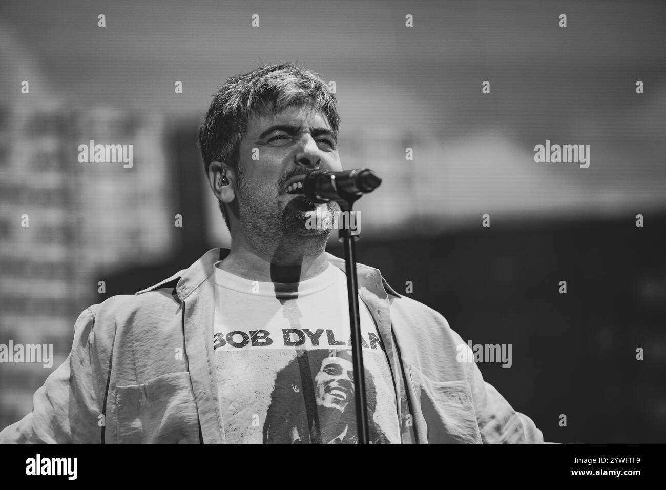 Spanish singers Estopa (David Munoz and Jose Munoz) performs on stage ...