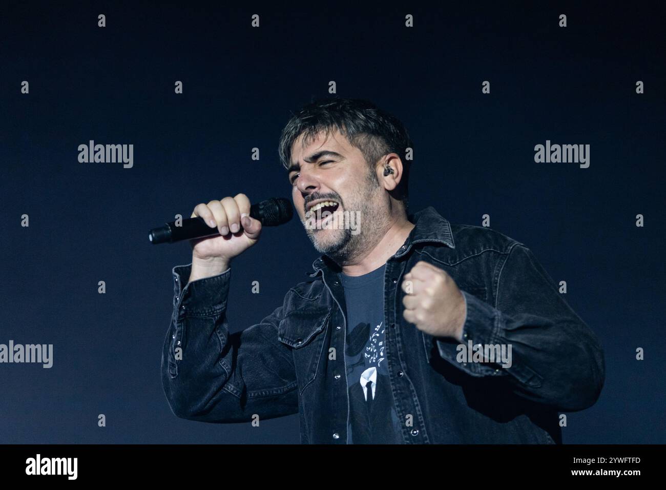 Spanish singers Estopa (David Munoz and Jose Munoz) performs on stage ...