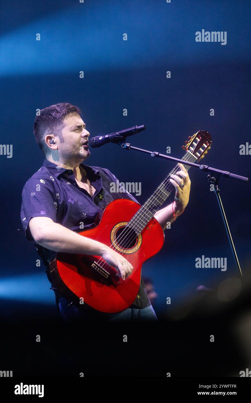 Spanish singers Estopa (David Munoz and Jose Munoz) performs on stage ...