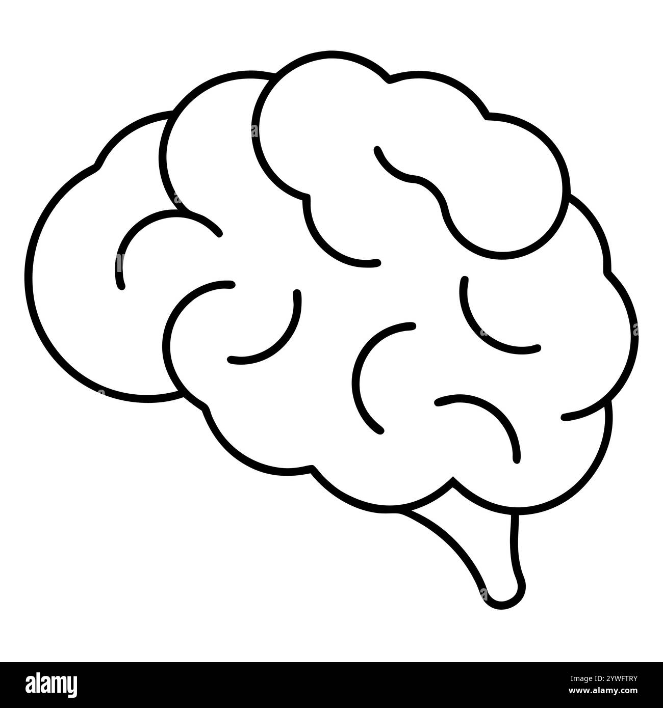 Continuous one line drawing of human brain line art vector illustration ...