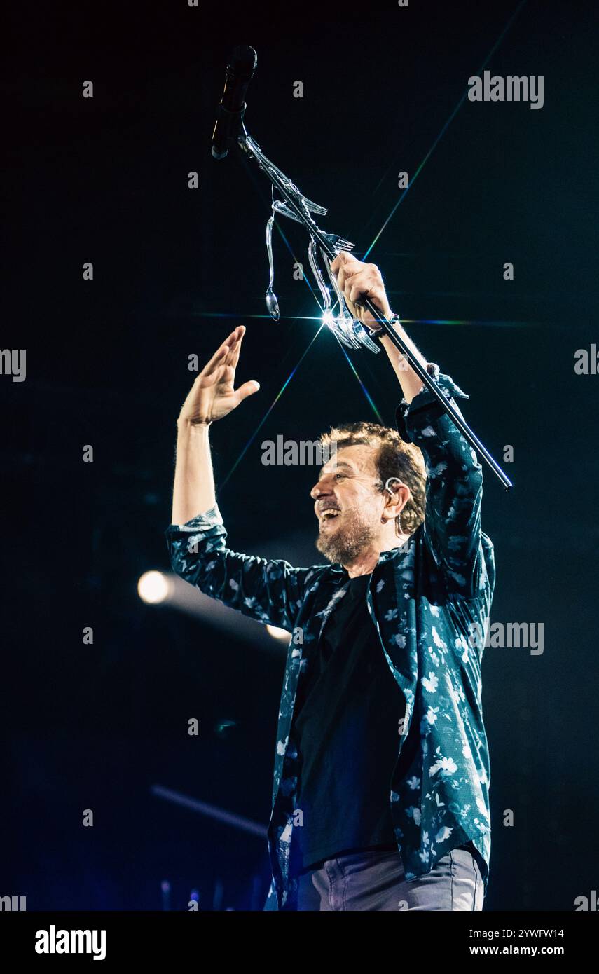 Spanish singer Manolo García performs on stage at Palau Sant Jordi on ...