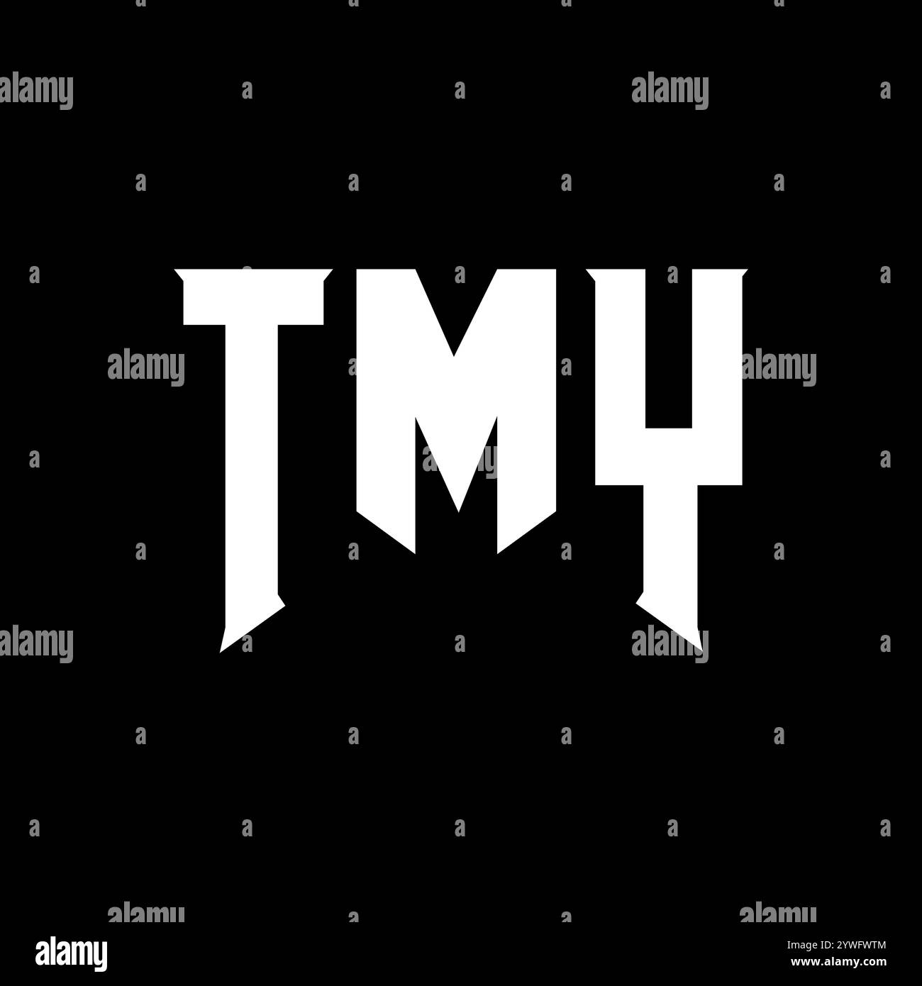 TMY letter logo design for technology company. TMY logo design black and white color combination ...
