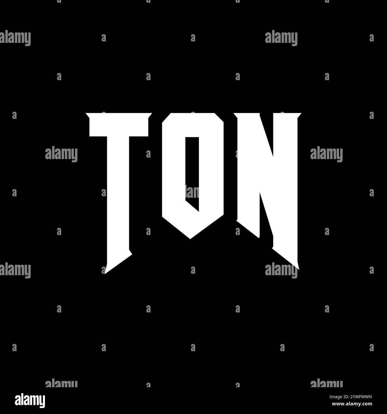TON letter logo design for technology company. TON logo design black ...