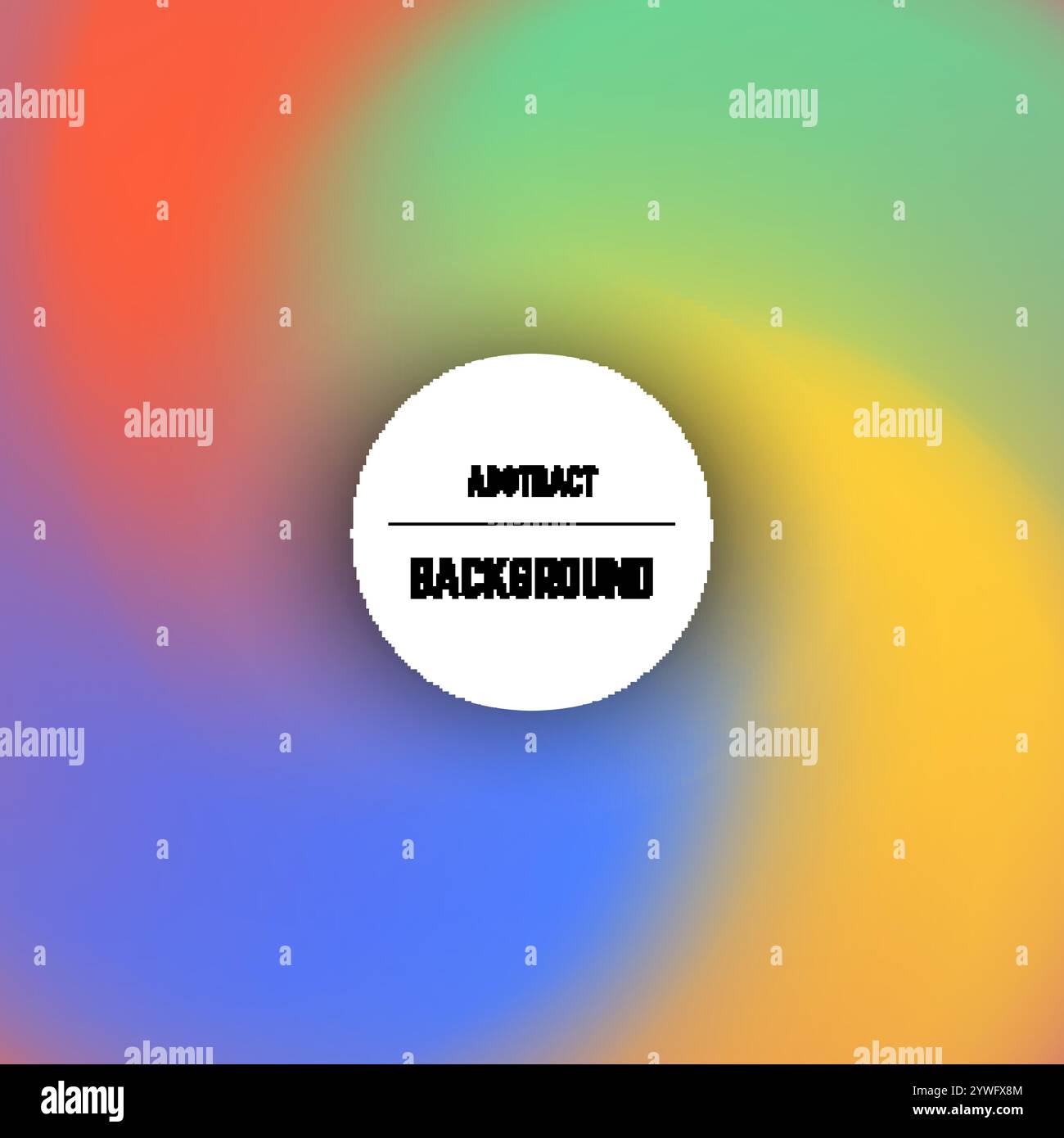 Abstract colorful background with swirl effect and circle in center ...