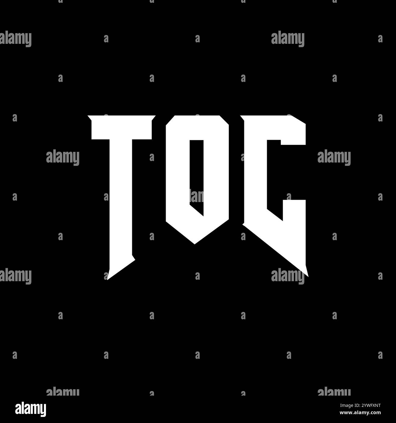 TOC letter logo design for technology company. TOC logo design black ...