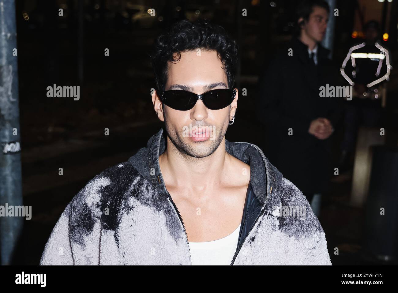Mahmood arrives at the PUMA Speedcat Launch Celebration event in Milan ...