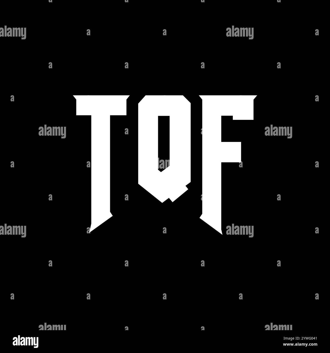 TQF letter logo design for technology company. TQF logo design black and white color combination ...