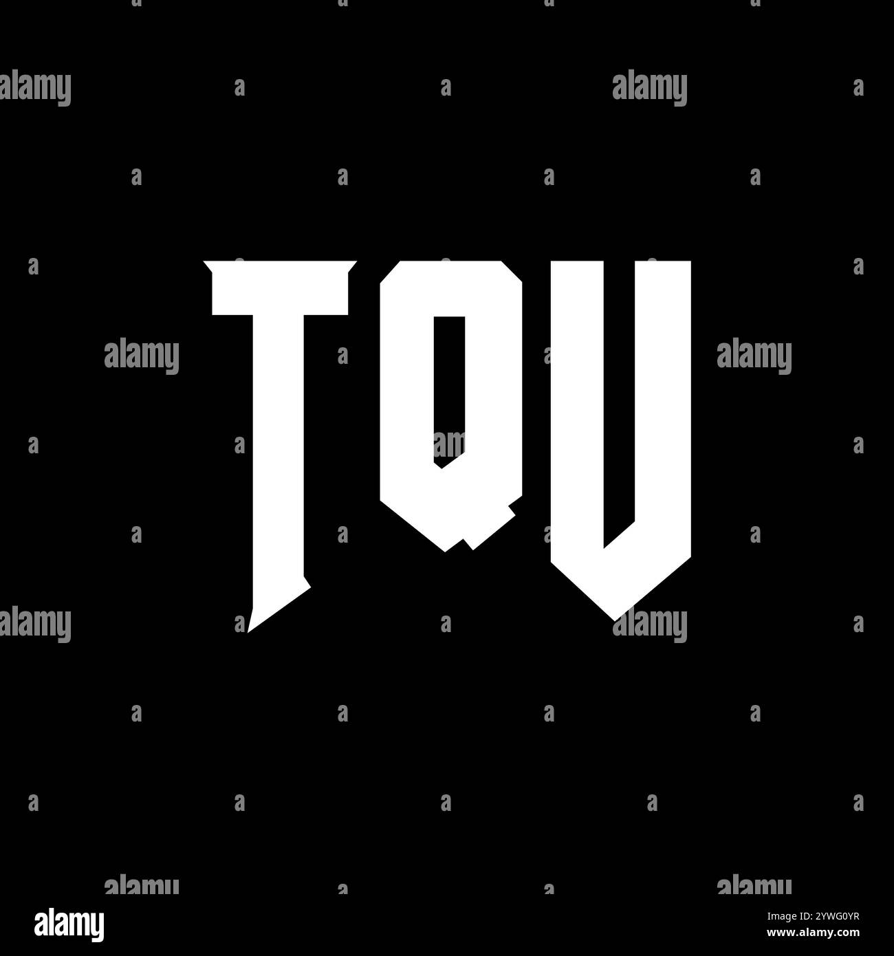 TQU letter logo design for technology company. TQU logo design black ...