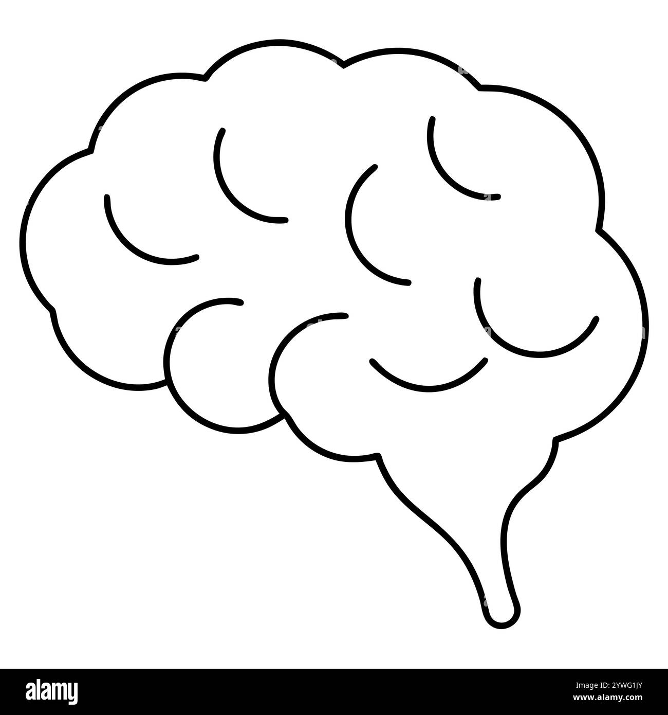 Continuous One Line Drawing Of Human Brain Line Art Vector Illustration Stock Vector Image And Art