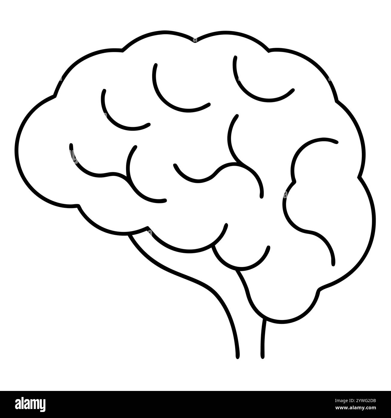 Continuous one line drawing of human brain line art vector illustration ...