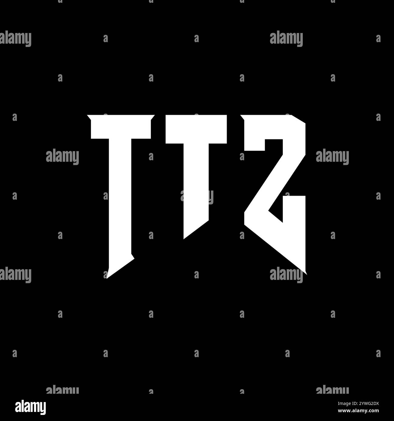 TTZ letter logo design for technology company. TTZ logo design black ...