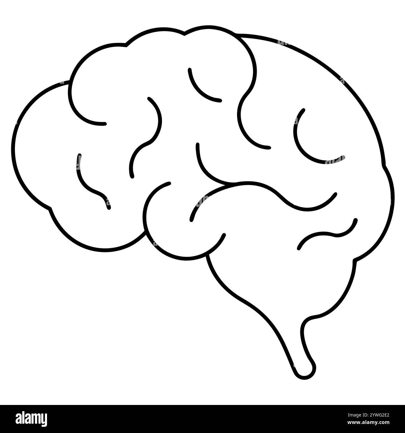 Continuous one line drawing of human brain line art vector illustration ...