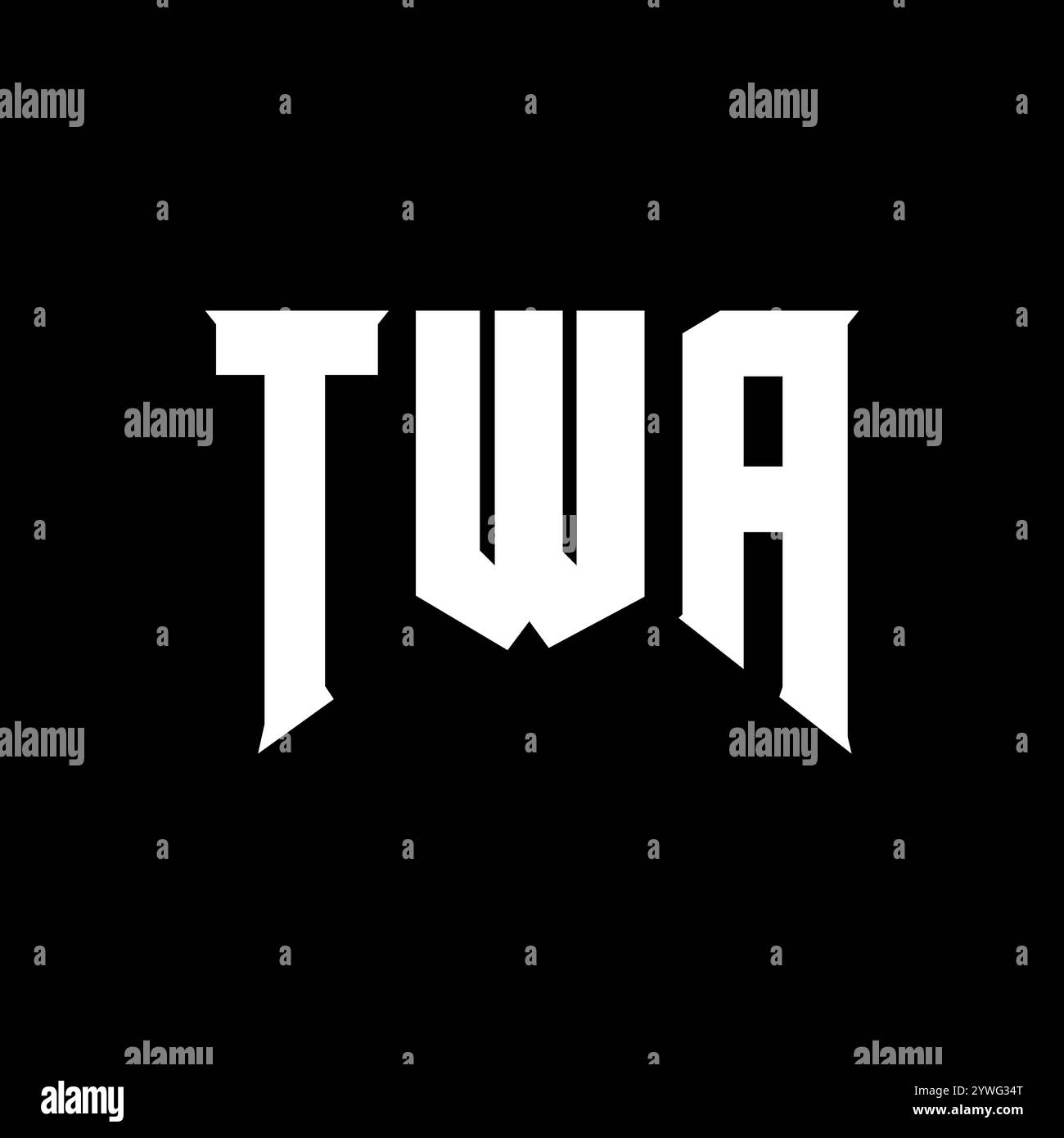 TWA letter logo design for technology company. TWA logo design black ...