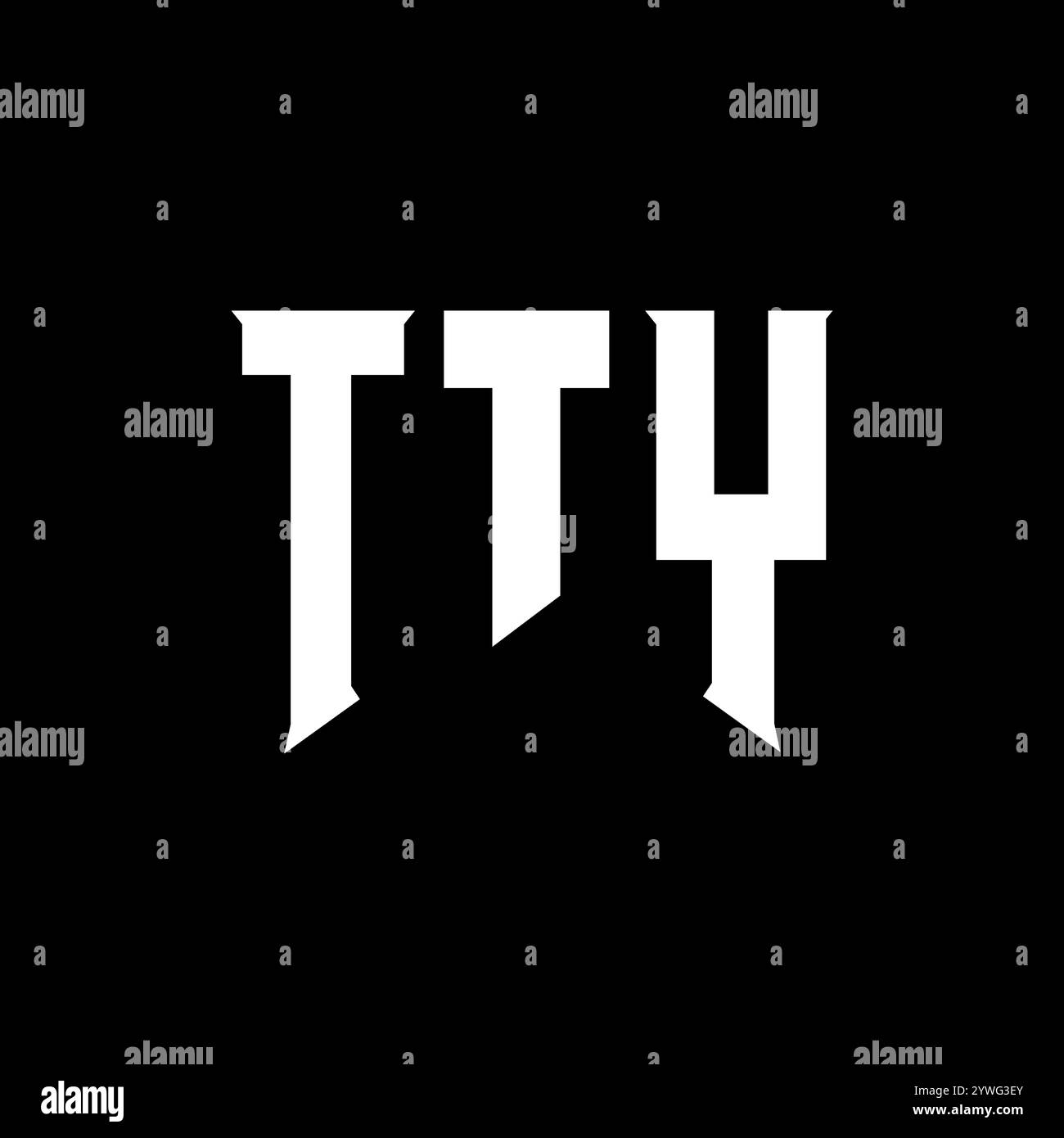 TTY letter logo design for technology company. TTY logo design black ...