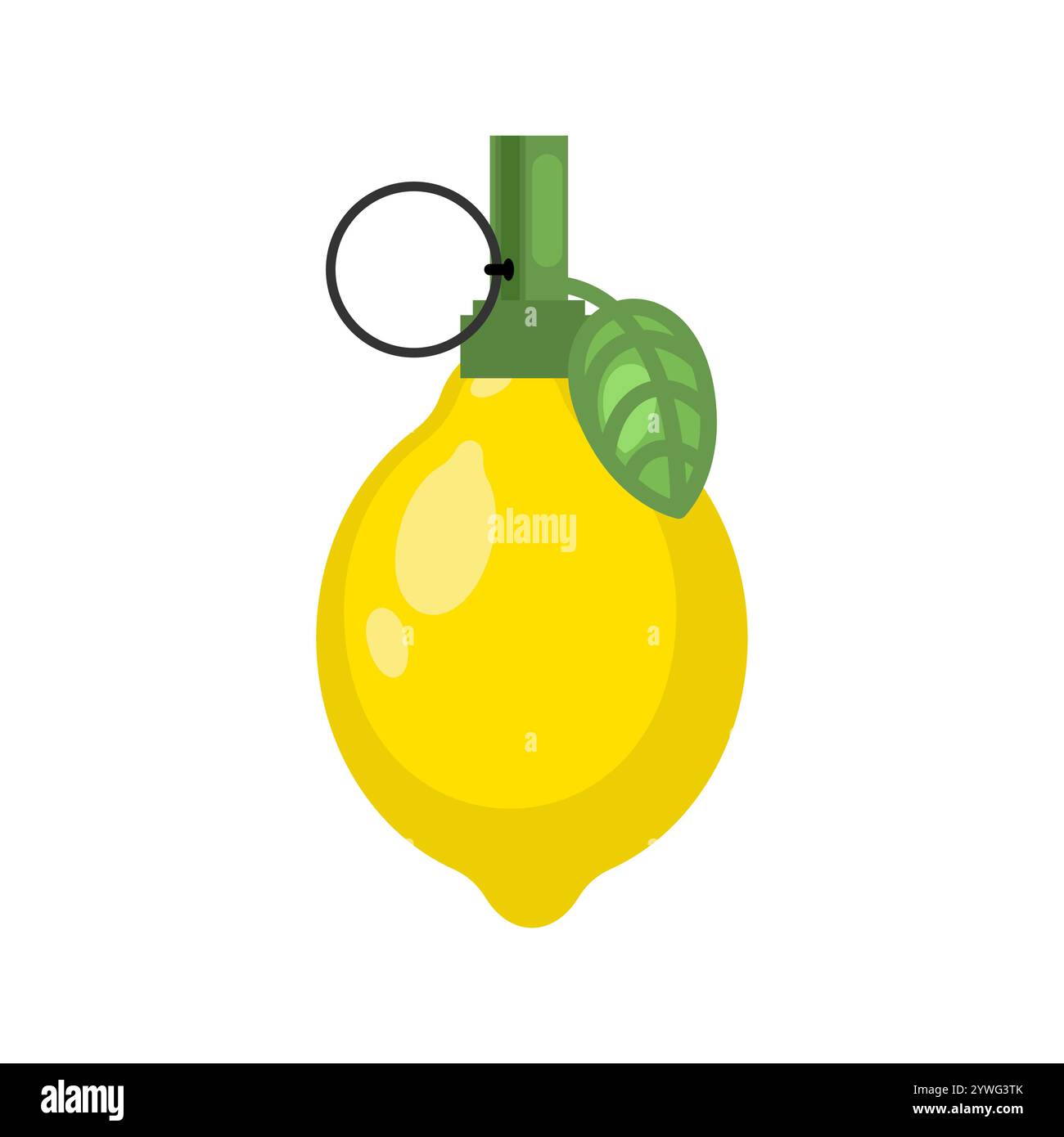 Lemon grenade isolated. Fruit explosion. Lemon juice explosive. Juice ...