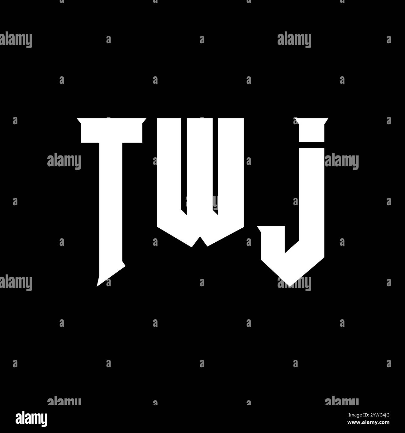 TWJ letter logo design for technology company. TWJ logo design black ...