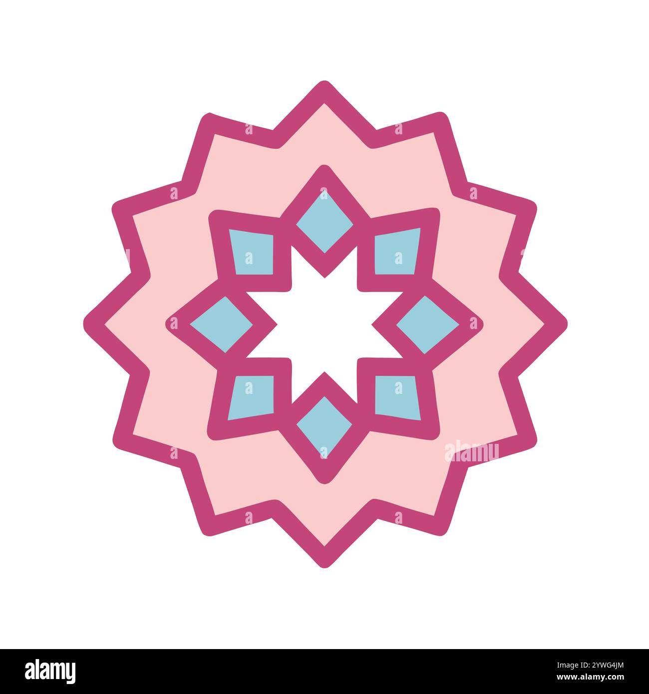Symmetrical Islamic pattern with mandala-style elements, ideal for ...