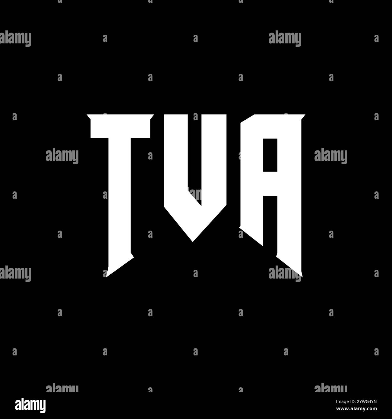 TVA letter logo design for technology company. TVA logo design black ...
