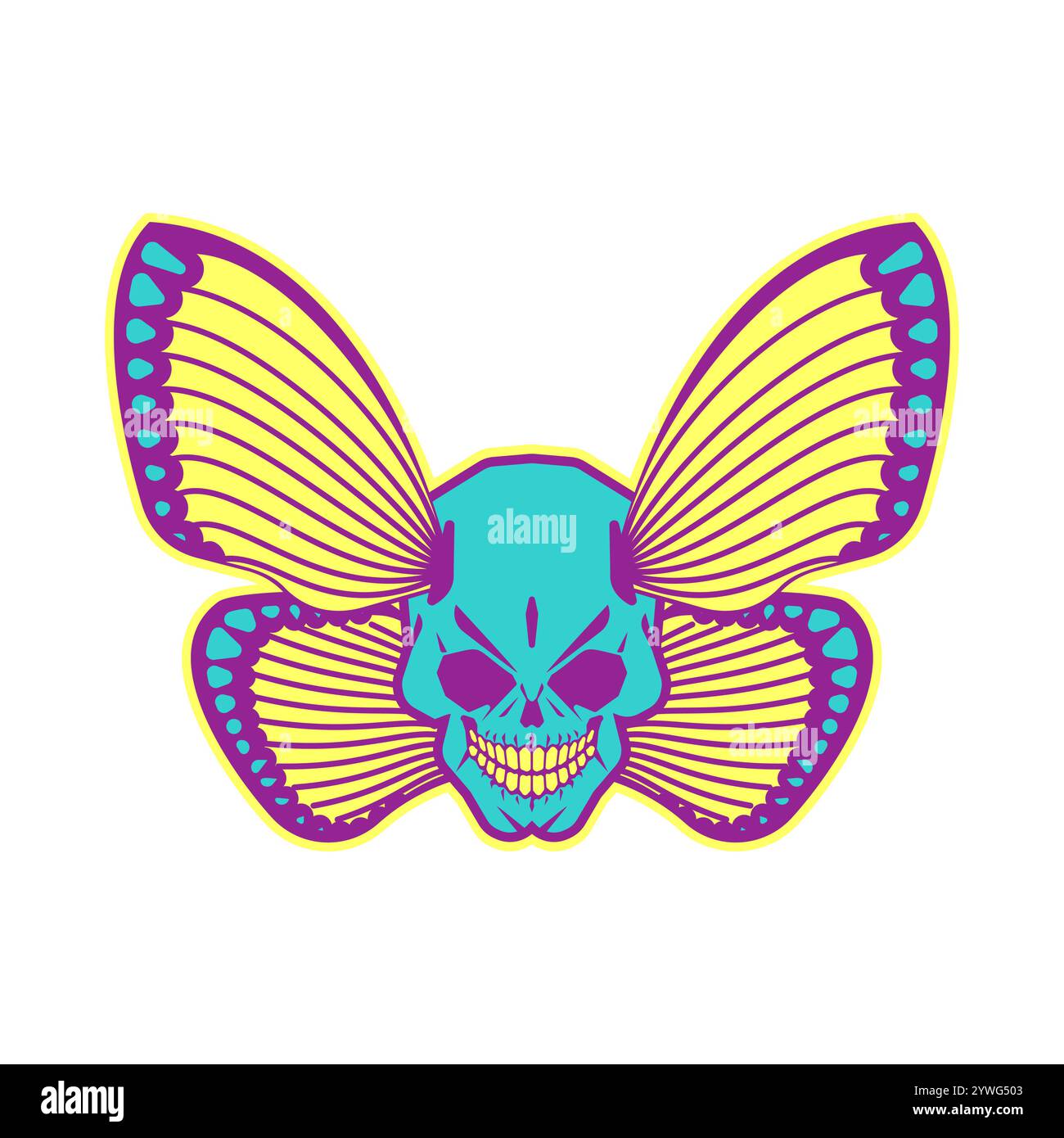 Butterfly Skull. Deadly Butterfly. Insect Tattoo Stock Vector Image ...