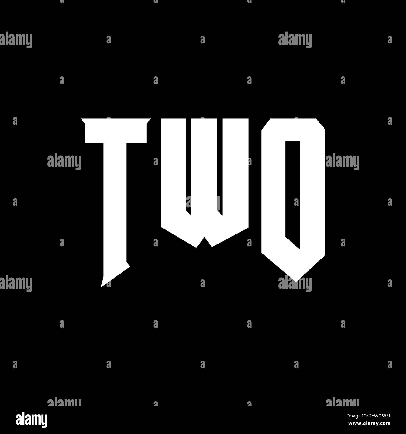 TWO letter logo design for technology company. TWO logo design black ...