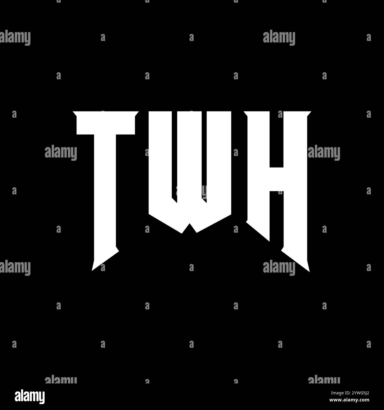 TWH letter logo design for technology company. TWH logo design black ...