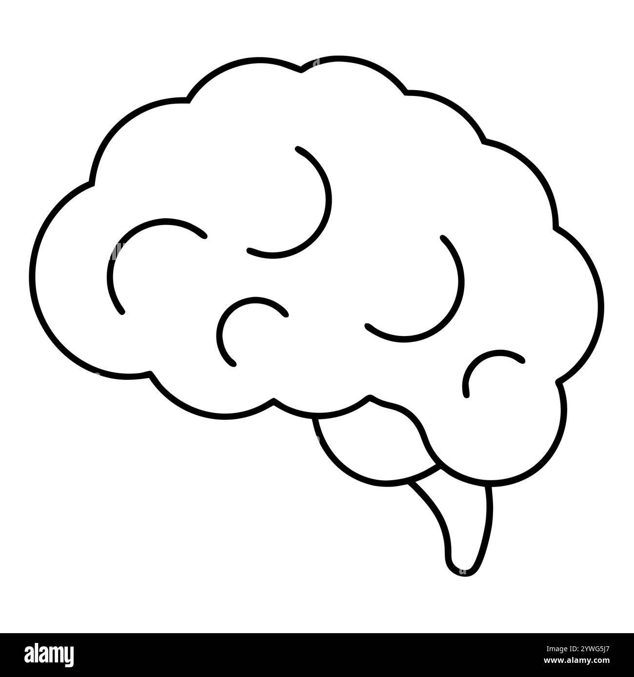 Continuous one line drawing of human brain line art vector illustration ...