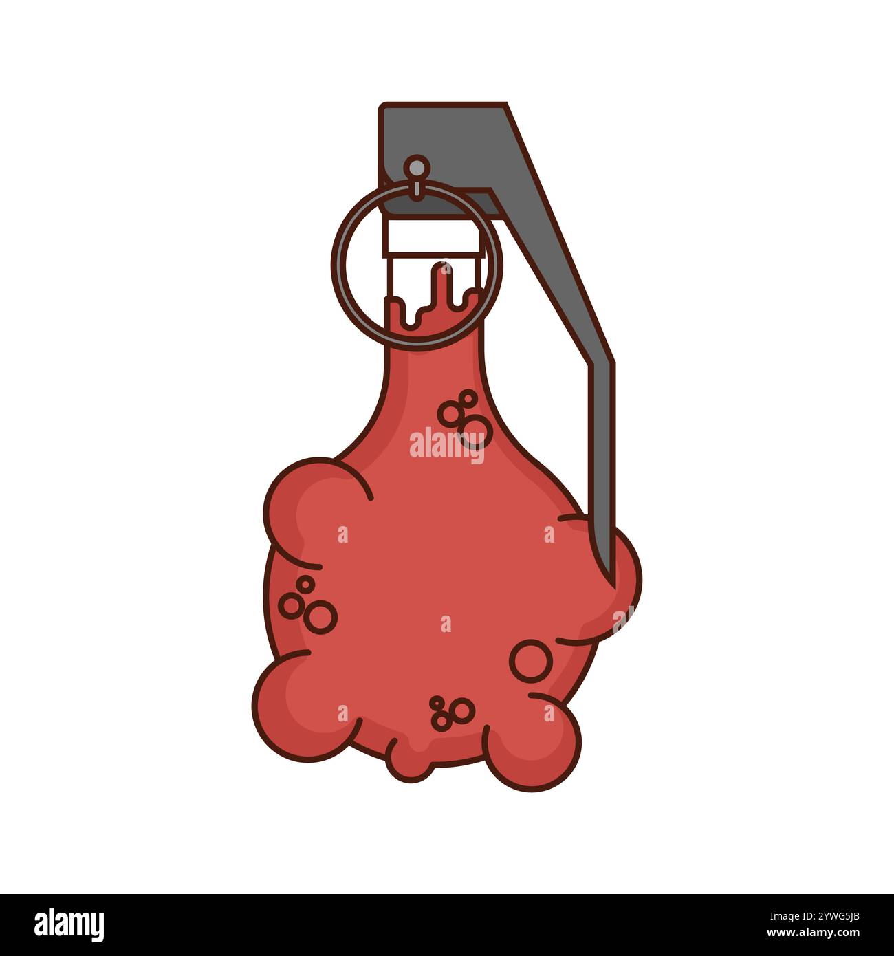 Fried chicken leg grenade. Meat explosion Stock Vector Image & Art - Alamy