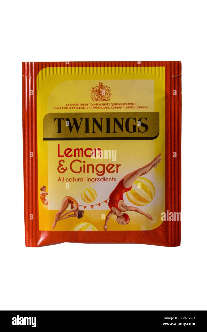 Twinings Lemon & Ginger Tea tea bag teabag all natural ingredients ...