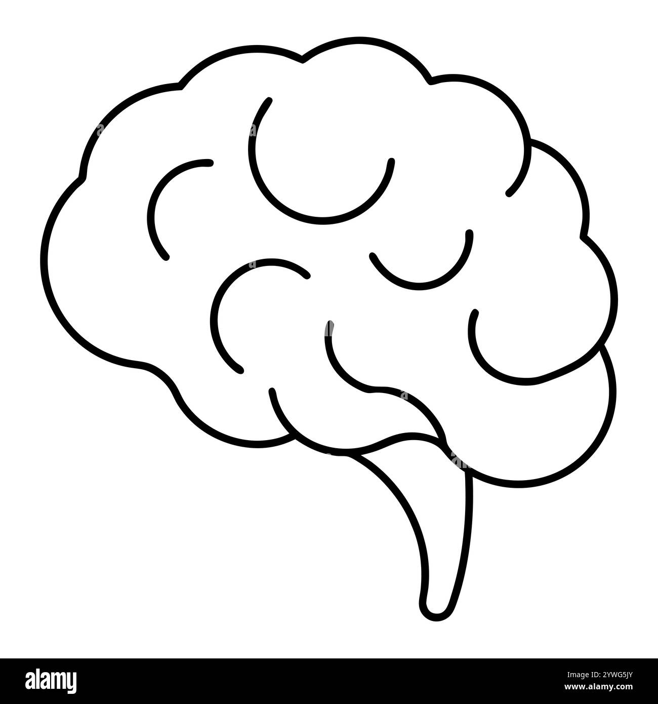 Continuous One Line Drawing Of Human Brain Line Art Vector Illustration Stock Vector Image And Art