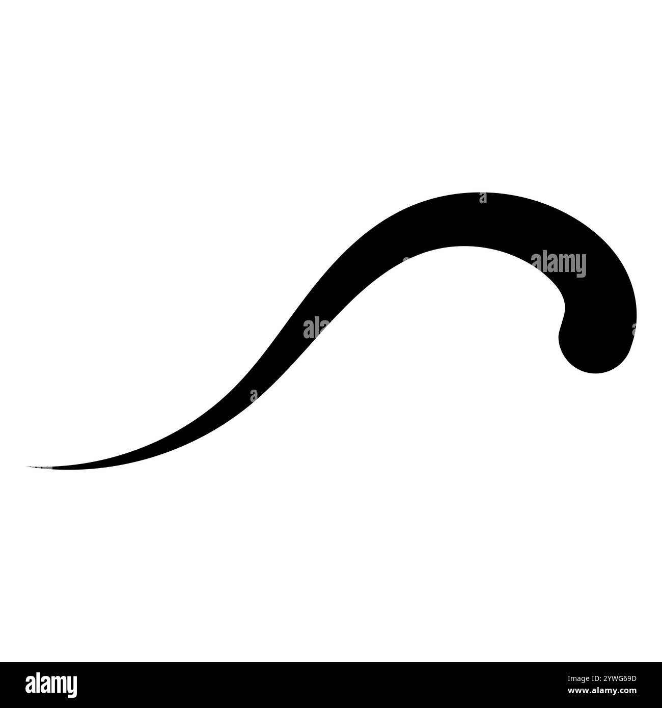 Swoosh, swash underline stroke, wavy curved line squiggle Stock Vector ...