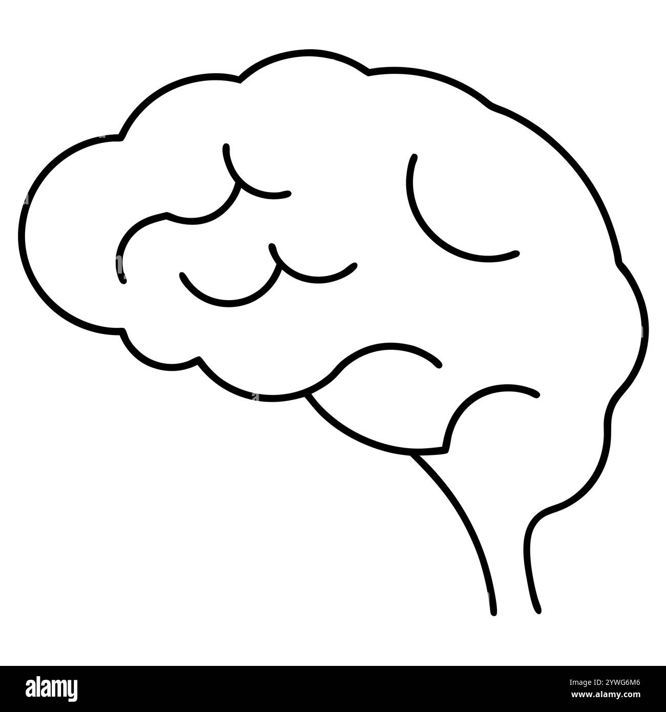 Continuous one line drawing of human brain line art vector illustration ...