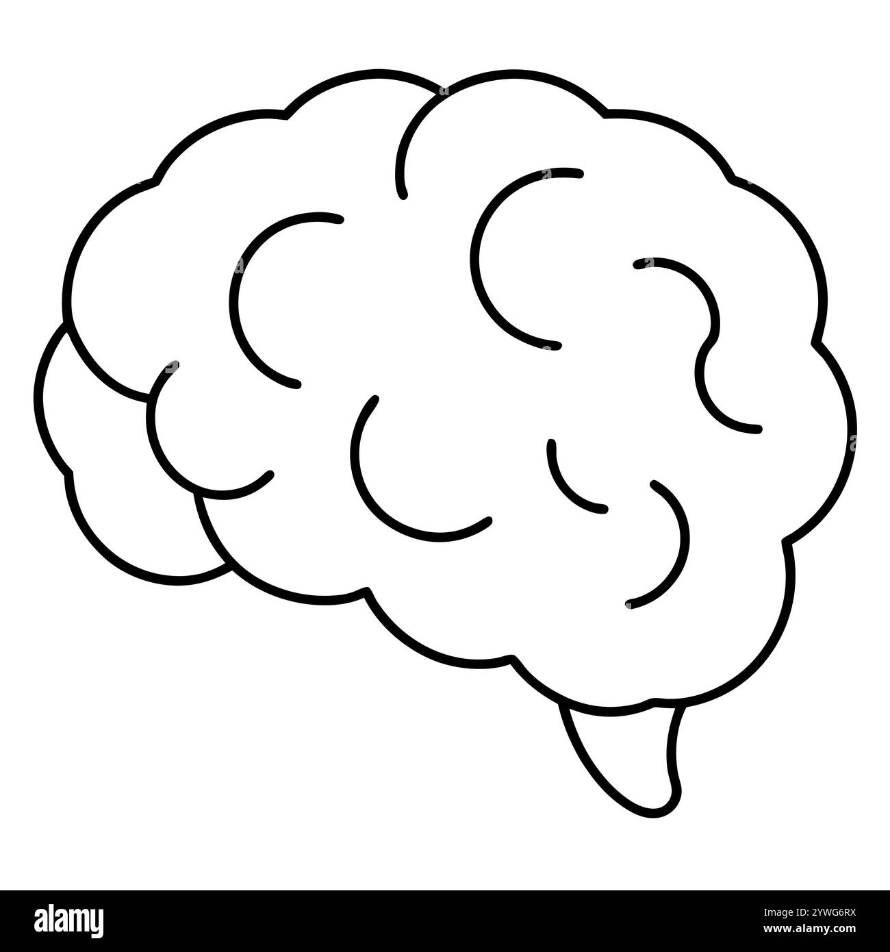 Continuous one line drawing of human brain line art vector illustration ...