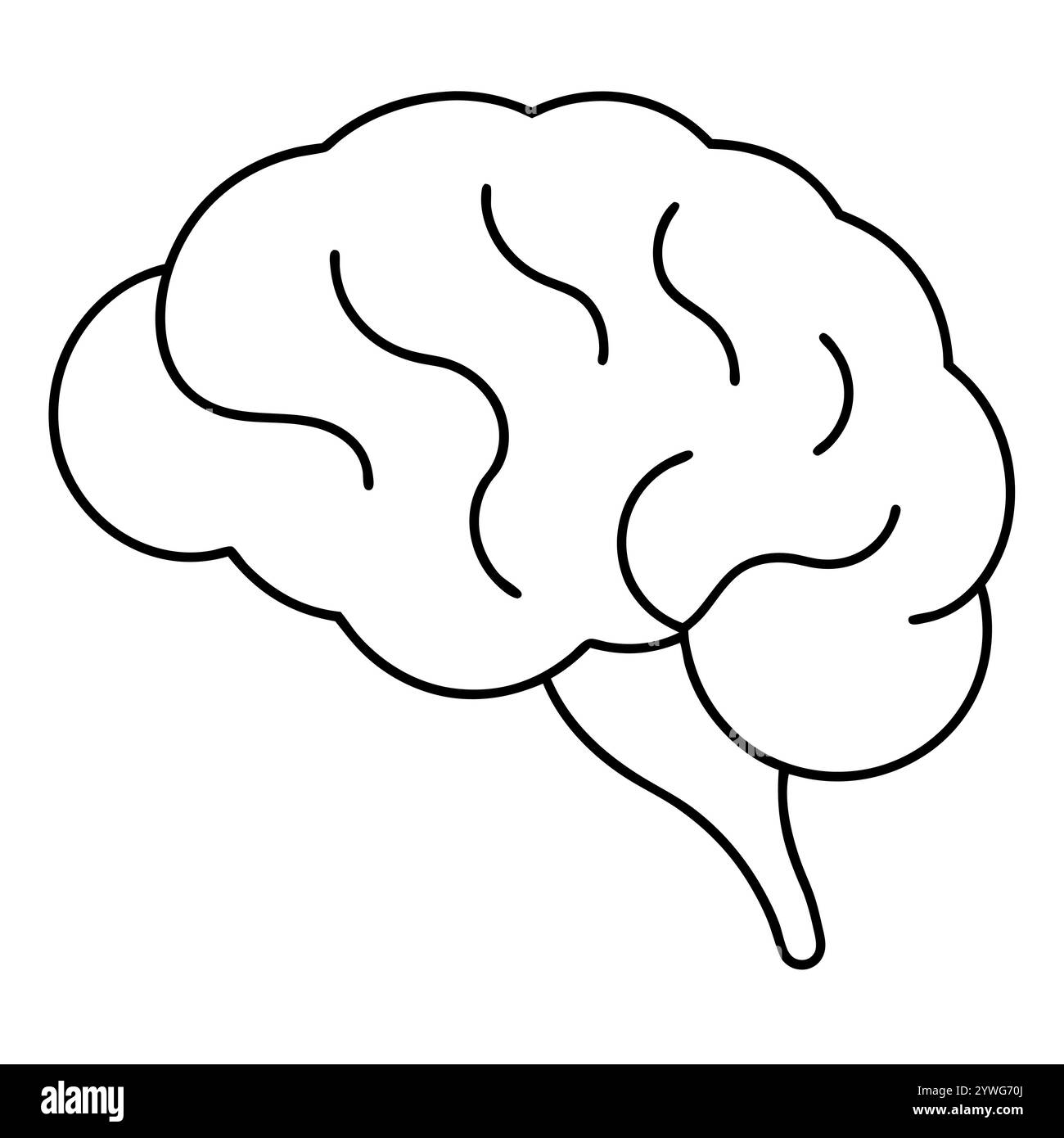 Continuous one line drawing of human brain line art vector illustration ...