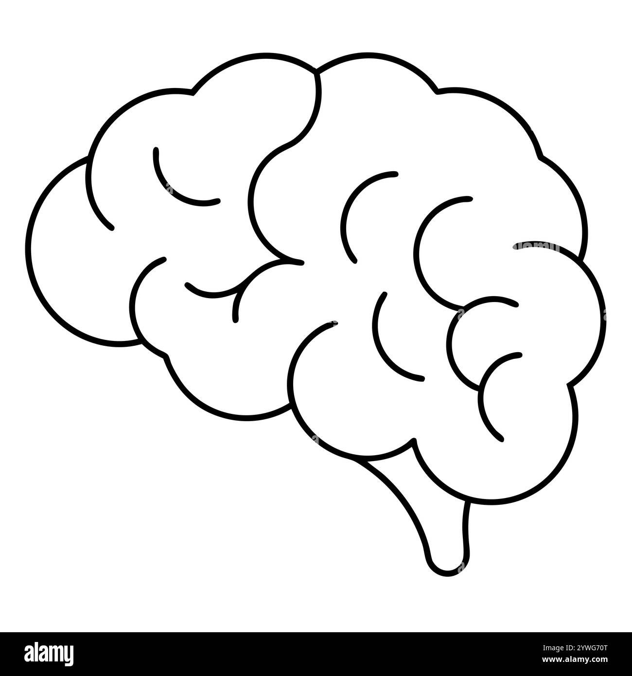 Continuous one line drawing of human brain line art vector illustration ...