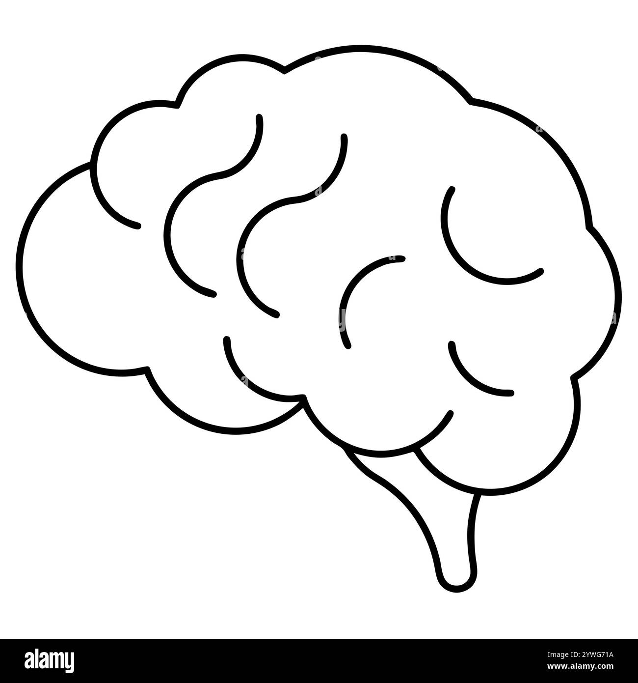 Continuous One Line Drawing Of Human Brain Line Art Vector Illustration Stock Vector Image And Art
